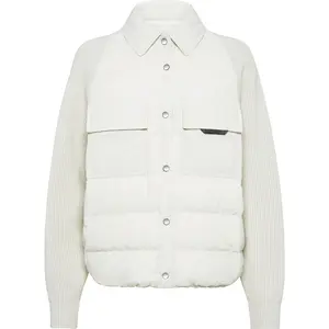 Brunello Cucinelli Cotton Down Jacket - Ivory