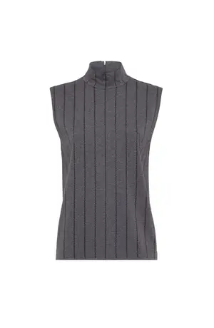 Brunello Cucinelli Embroidered Sleeveless Top - Lead