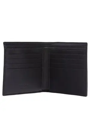 Alexander McQueen Logo Leather Bifold Wallet - Black/ Bone
