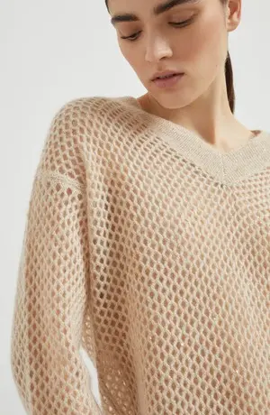 Brunello Cucinelli Mesh Knit Sweater
