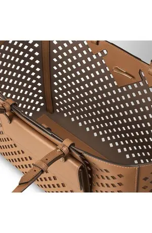 Mulberry Perforated Leather Tote - Toffee