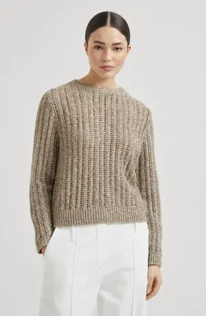Brunello Cucinelli Rib Knit Sweater - Camel