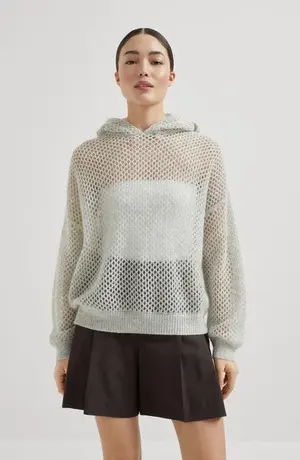 Brunello Cucinelli Mesh Knit Sweatshirt