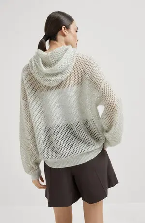 Brunello Cucinelli Mesh Knit Sweatshirt