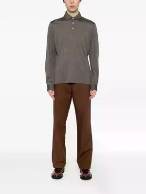 Herno Long-sleeve Polo Shirt - Brown