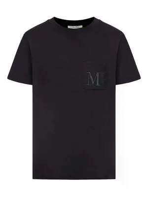 Max Mara Logo-embroidered T-shirt - Black