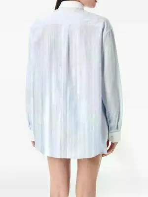 SPORTY & RICH Stripe-pattern Shirt With Embroidered Logo