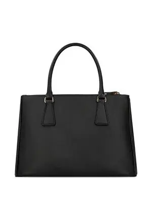 Prada Top-handle Logo-plaque Tote Bag - Black