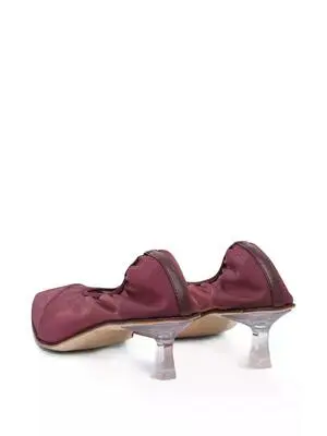 Studio Amelia 50mm Kitten-heel Mesh Pumps - Red