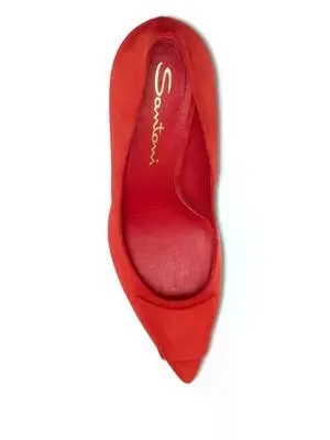 Santoni 85mm Sibille Pumps - Red