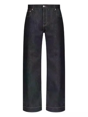 Alexander McQueen Wide Leg Jeans - Blue