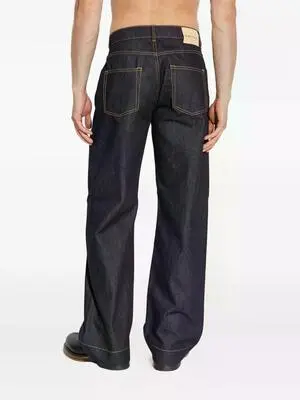 Alexander McQueen Wide Leg Jeans - Blue