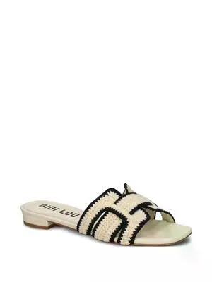 BIBI LOU Leather Flat Sandals - Neutrals
