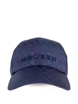 Alexander McQueen Skull-embossed Cap - Blue