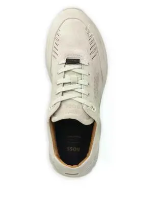 BOSS Zac Perforated Suede Sneakers