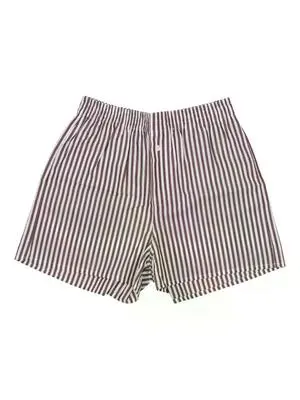 LA ROSE Striped Shorts - Brown