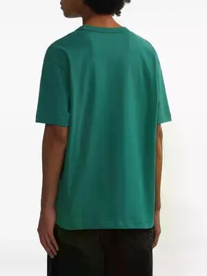 A.p.c. Logo Embroidered Cotton T-shirt - Green