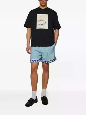 BODE Linen Seedling Stripe Shorts