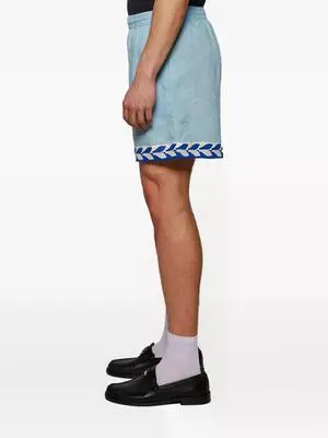 BODE Linen Seedling Stripe Shorts