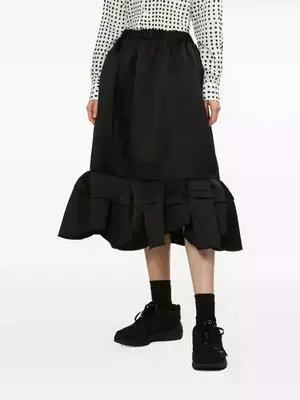 Comme Des Garçons Ruffled Elastic-waist Midi Skirt