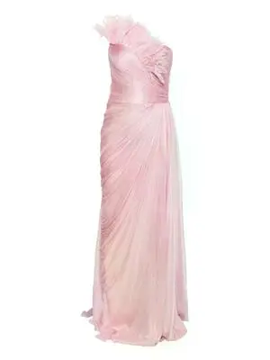 IRIS SERBAN Elemiah Feather-trim Gown