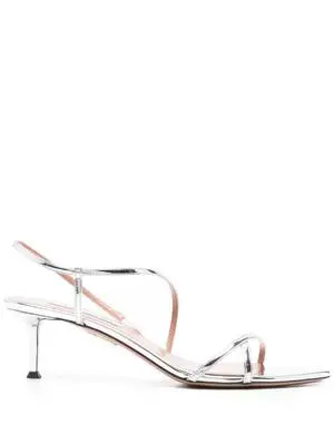 Aquazzura Silver Tone Sandals For Women
