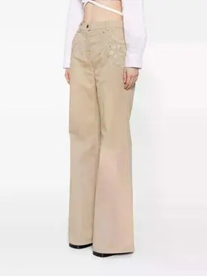 Elie Saab Embroidered Gabardine Pants