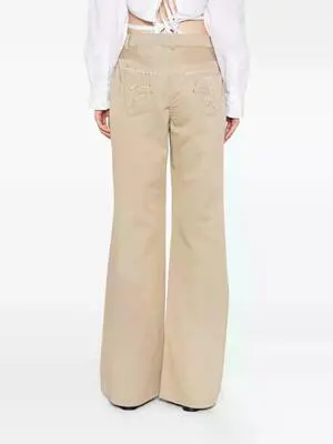 Elie Saab Embroidered Gabardine Pants