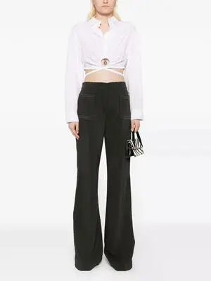 Elie Saab Embroidered Cady Pants