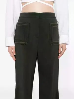 Elie Saab Embroidered Cady Pants