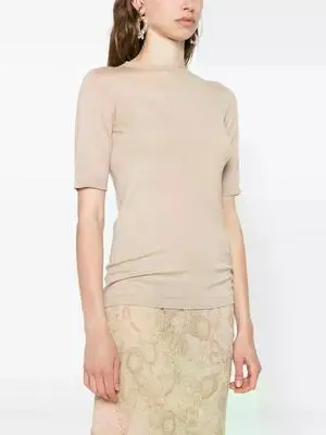 Fabiana Filippi Short-sleeve Cashmere Top