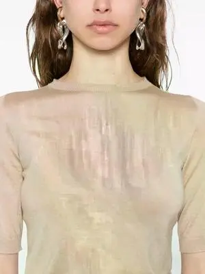 Fabiana Filippi Short-sleeve Cashmere Top