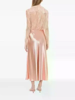 Alberta Ferretti Satin Midi Skirt