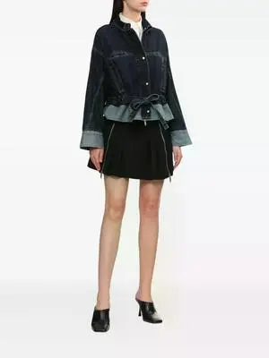 3.1 Phillip Lim Belted Contrast-panel Denim Jacket