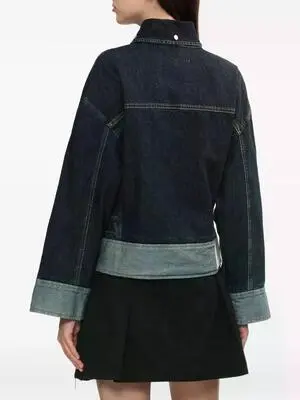 3.1 Phillip Lim Belted Contrast-panel Denim Jacket