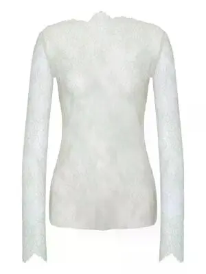 Alberta Ferretti Lace Long-sleeve Top
