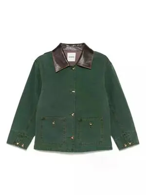 Sandro Oversized Button-up Jacket - Green