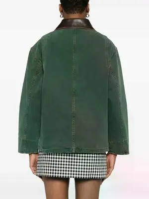 Sandro Oversized Button-up Jacket - Green