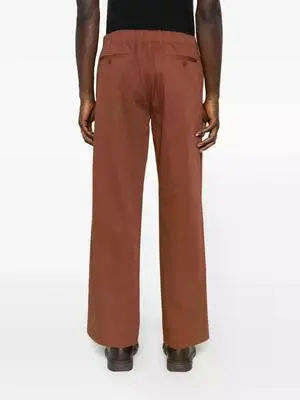 Sandro Cotton Straight-leg Trousers - Brown