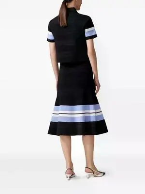 Carolina Herrera Striped Midi Skirt