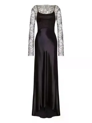 Alberta Ferretti Satin Long Dress