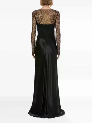 Alberta Ferretti Satin Long Dress