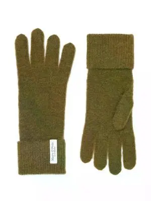 Marc O'polo Ribbed Cuff Wool Gloves - Green