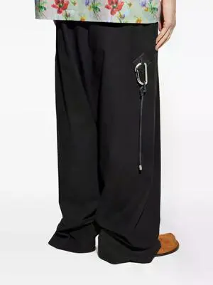 Loewe Pleated-panel Trousers - Black
