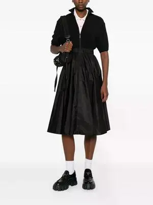 Moncler Zip-up Pleated Midi Dress