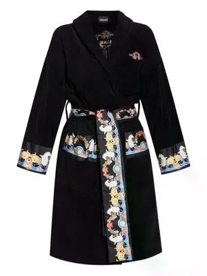 Versace Coral Theatre Robe Black