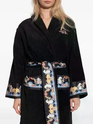 Versace Coral Theatre Robe - Black