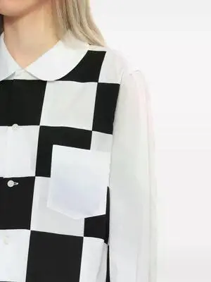 Comme Des Garçons Checkerboard Peter Pan-collar Shirt