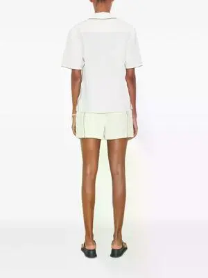Tory Burch Pleated High-waisted Shorts