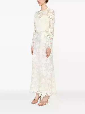 Elie Saab Embroidered Midi Dress